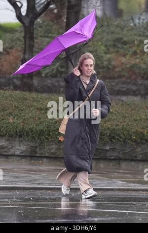 Dublin, Ireland - 20th January 2026: Mirror like reflections on the ...