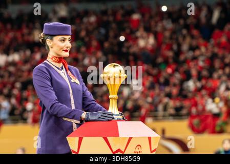 Morocco 2025 Africa Cup of Nations banner in train station, CAF ...