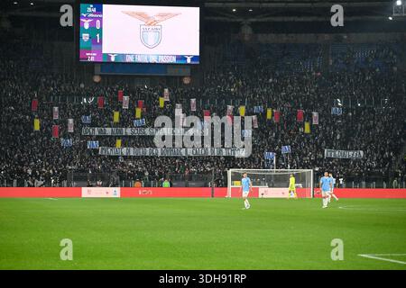 Olimpico Stadium, Rome, Italy - Lazio's fans during Serie A Enilive ...