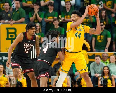 Baylor center Caden Powell (44) fouls Arizona State forward Santiago ...