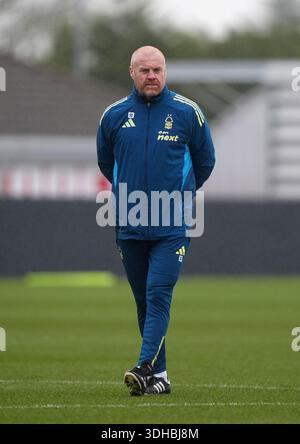 Nottingham Forest manager Sean Dyche during a training session at the ...