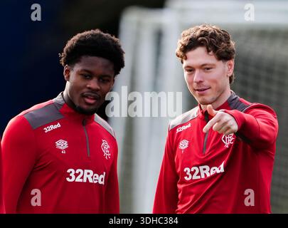 Rangers' Tochi Chukwuani during a training session at the Rangers ...