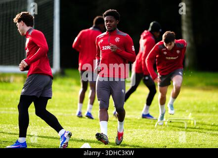 Rangers' Tochi Chukwuani during a training session at the Rangers ...