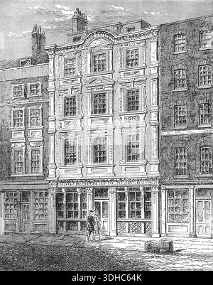 73 Cheapside, London, the Old Mansion House in the 18th century Stock ...
