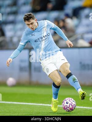 Manchester, UK. 20th Jan, 2026. Isaiah Dada-Mascoll of Manchester City ...