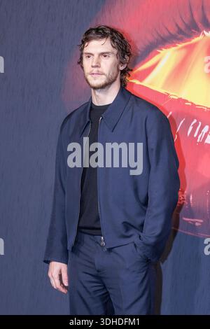 Evan Peters attends the red carpet of the movie THE BEAUTY in Rome ...