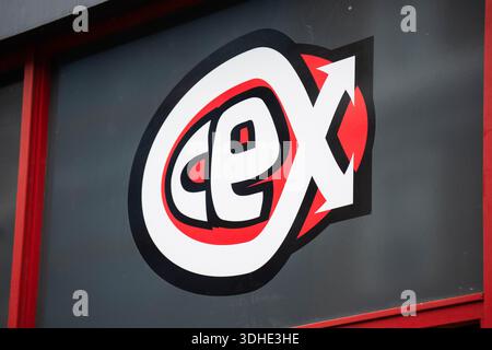 A CEX logo on a storefront in Bayswater, west London. Picture date ...