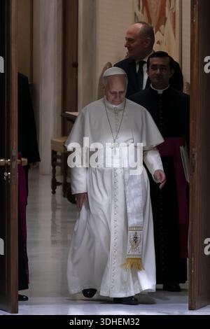 Vatican City, Vatican, 21 January 2026. Pope Leo XIV arrives with his ...