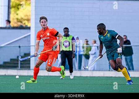 Jorrit Croon of Netherlands passes the ball during the International ...