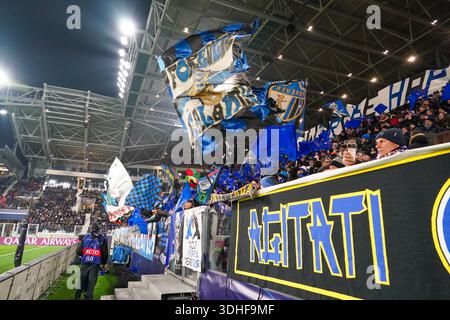 Supporters of Atalanta BC during the UEFA Champions League, League ...