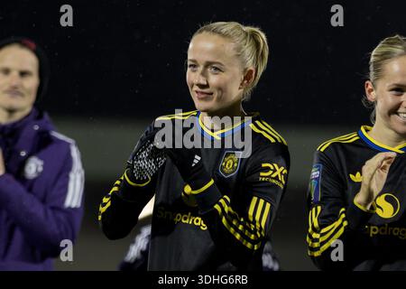 Borehamwood, UK, 21st Jan 2026. Hinata Miyazawa of Manchester United ...