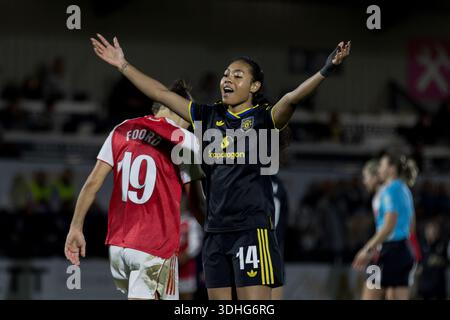 Borehamwood, UK, 21st Jan 2026. Hinata Miyazawa of Manchester United ...
