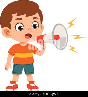 Flat design illustration of a boy character wearing a face mask Stock ...