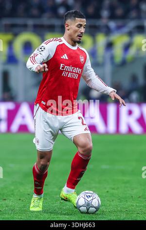 William Saliba of Arsenal FC in action during the UEFA Champions League ...