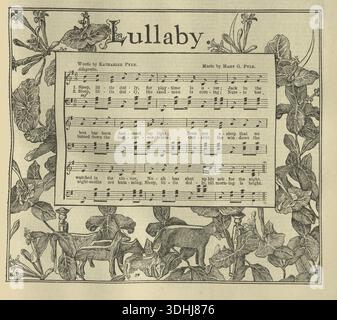 Vintage illustration, Victorian music song sheet, Strampelchen, Victor ...
