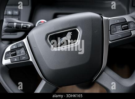 Munich, Germany. 22nd Jan, 2026. The MAN Truck & Bus logo can be seen ...