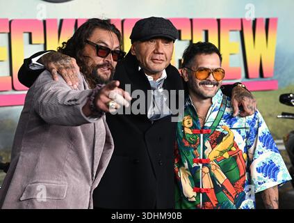 Jason Momoa, Dave Bautista and Angel Manuel Soto attend The Wrecking ...