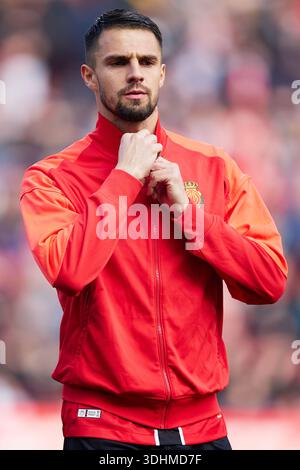 Martin Valjent of RCD Mallorca during the La Liga EA Sports match ...