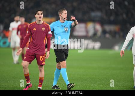 Olimpico Stadium, Rome, Italy - Niccolo Pisilli of AS Roma celebrates ...