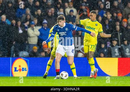 22 Jan 2026. Glasgow, UK. Rangers played Ludogorets, from Bulgaria, at ...