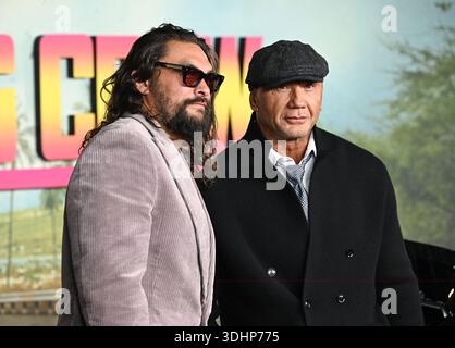 Jason Momoa and Dave Bautista attending the Wrecking Crew UK special ...