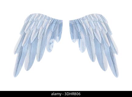 Hand drawn watercolor guardian angel holding glowing star clipart. Cute ...