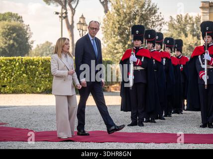 23 January 2026, Italy, Rom: Federal Chancellor Friedrich Merz (CDU) is ...