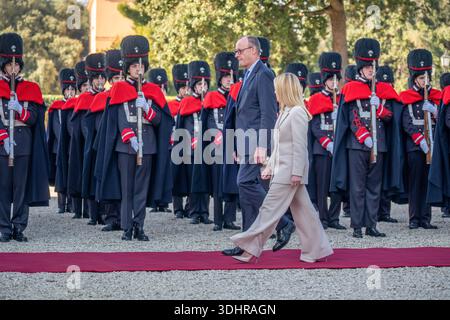 23 January 2026, Italy, Rom: Federal Chancellor Friedrich Merz (CDU) is ...