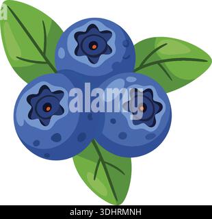 Fresh blueberry icon. Flat illustration of fresh blueberry vector icon ...