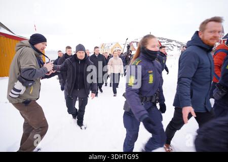 Danish Prime Minister Mette Frederiksen, along with Greenland's Prime ...