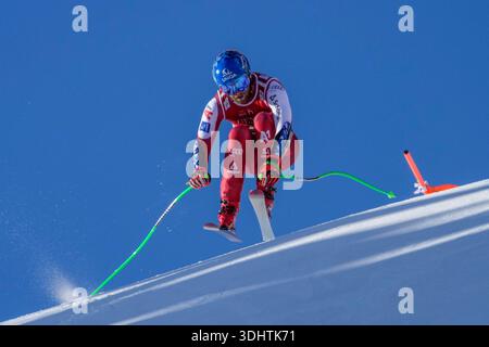 KITZBUEHEL, AUSTRIA - JANUARY 23: Marco Pfiffner of Liechtenstein ...