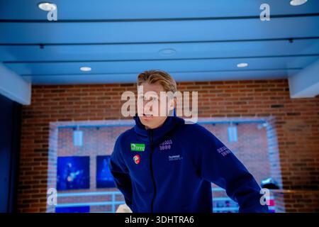Herning, Denmark 20260123. William Aar at a press conference with the ...