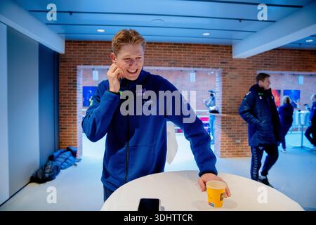 Herning, Denmark 20260123. William Aar at a press conference with the ...