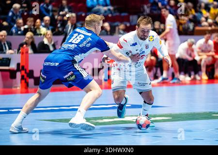Malmo, Sweden. 23rd of January, 2026. Viktor Gisli Hallgrimsson (16) of ...