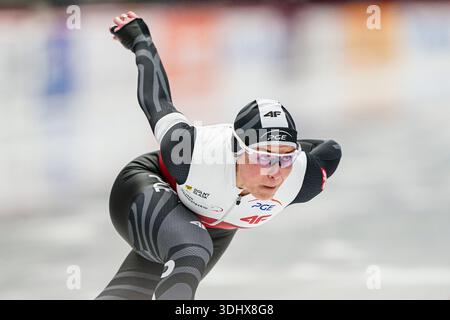 INZELL, GERMANY - JANUARY 23: Kaja Ziomek-Nogal of Poland during the ...