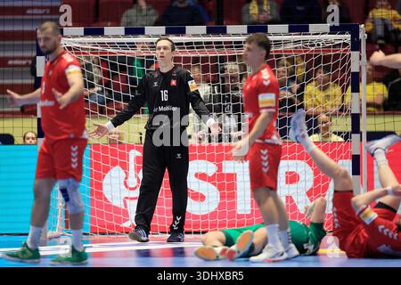 MALMO, SWEDEN - JANUARY 23: Nikola Roganovic of Sweden in action during ...