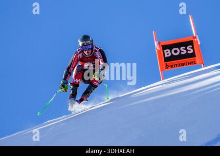 KITZBUEHEL, AUSTRIA - JANUARY 23: Riley Seger of Canada during the Audi ...