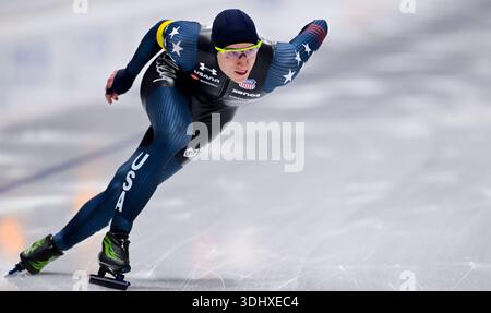 23 January 2026, Bavaria, Inzell: Speed skating: World Cup, 500 m, men ...