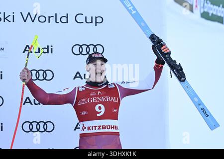 KITZBUEHEL, AUSTRIA - JANUARY 23: third place Stefan Babinsky of ...