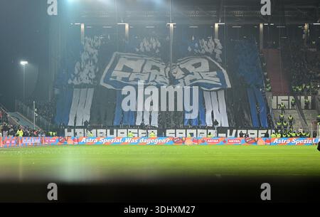 Fans supporters St. Pauli, choreography, South Tribune, Millerntor ...