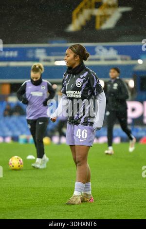 Liverpool, UK, 23rd Jan 2026: Everton’s Ellie Jones (right) before ...
