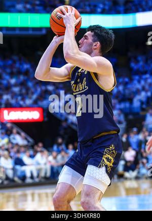 January 21, 2026: Notre Dame guard Sir Mohammed (13) shoots over North ...