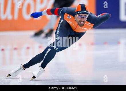 23 January 2026, Bavaria, Inzell: Speed skating: World Cup, 1500 m, men ...
