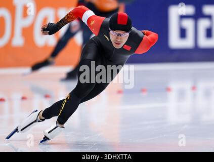 23 January 2026, Bavaria, Inzell: Speed skating: World Cup, 1500 m, men ...