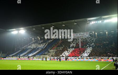Fans supporters St. Pauli, choreography, South Tribune, Millerntor ...