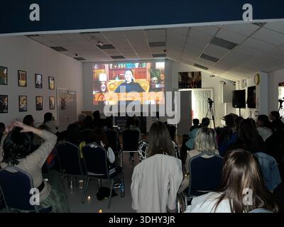 Traitors fans during a watch party in Newry as they support local woman ...