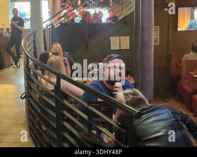 Traitors fans during a watch party in The Raven in Glasgow, for the ...