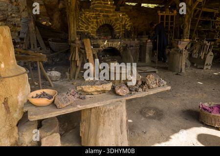 Workshop wall displaying various hand tools for craftsmanship and home ...