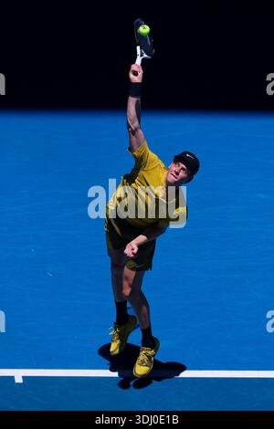 Melbourne, Australia. 24th Jan, 2026. Jannik Sinner (ITA) is in action ...