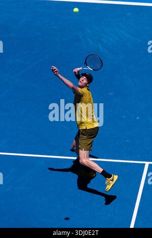 Melbourne, Australia. 24th Jan, 2026. Jannik Sinner (ITA) is in action ...